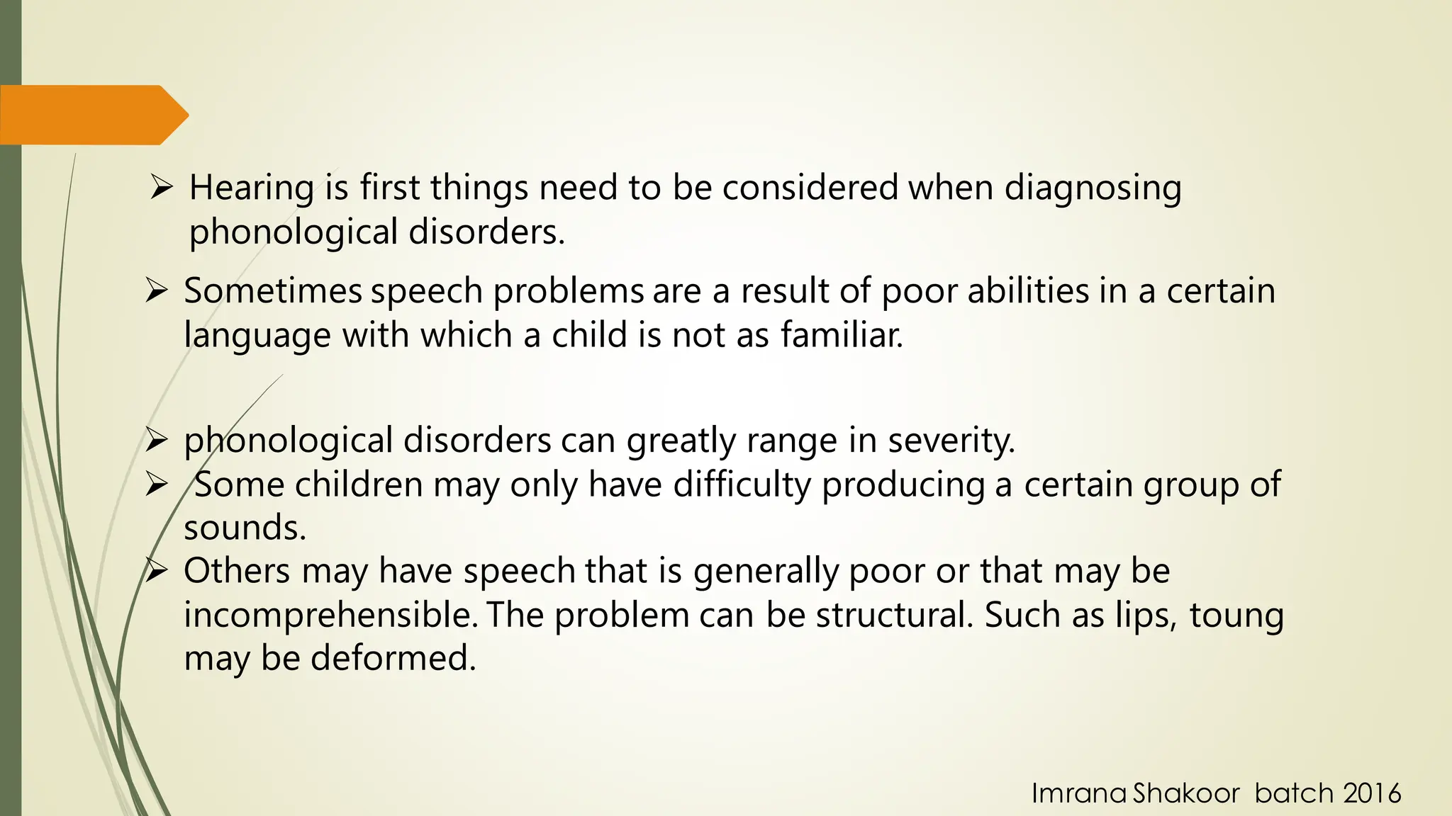 phonological disorders briefing & treatment | PDF