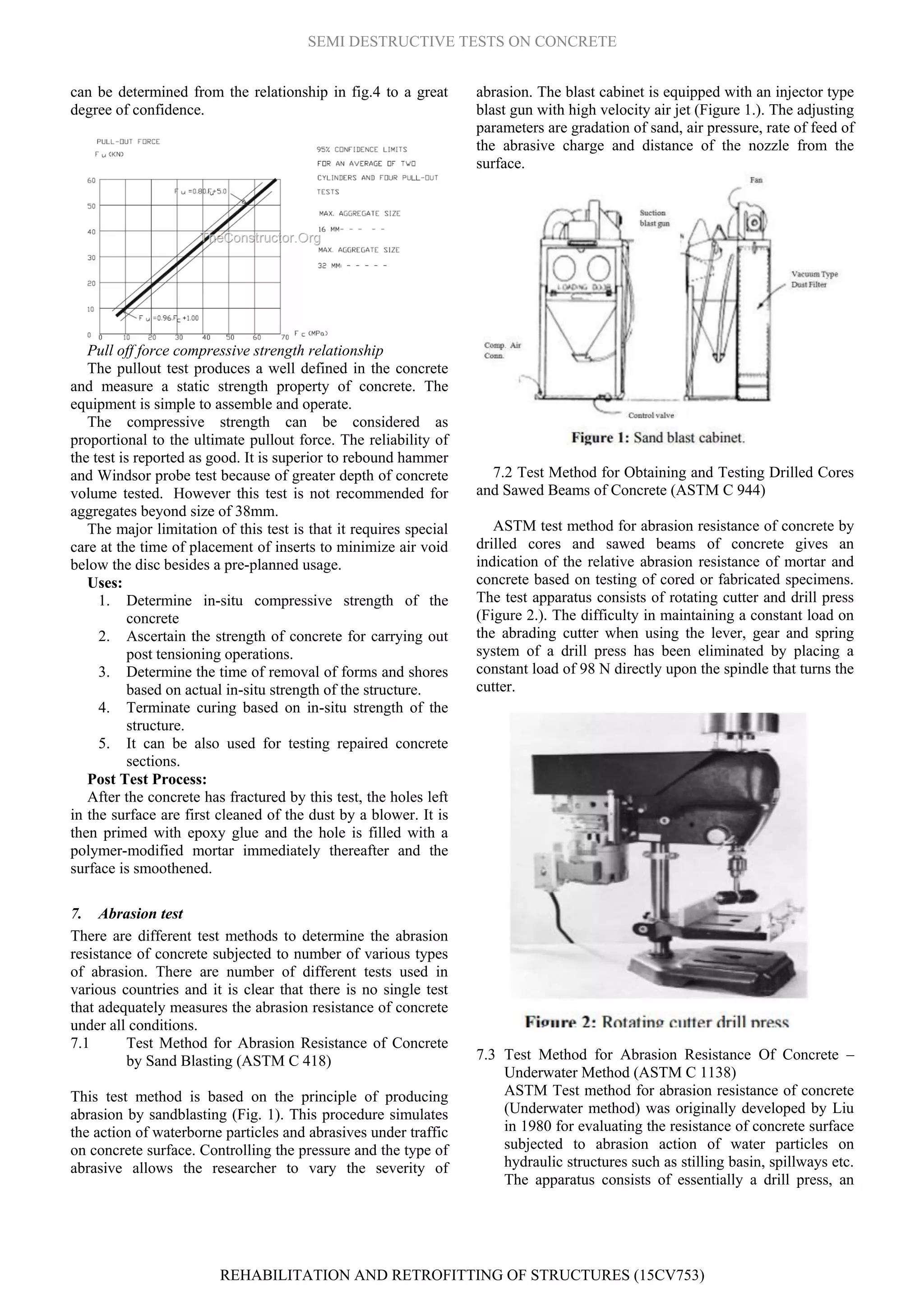 semi destructive tests on concrete _Imran_bk | PDF