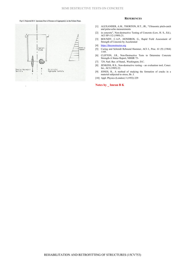 semi destructive tests on concrete _Imran_bk | PDF
