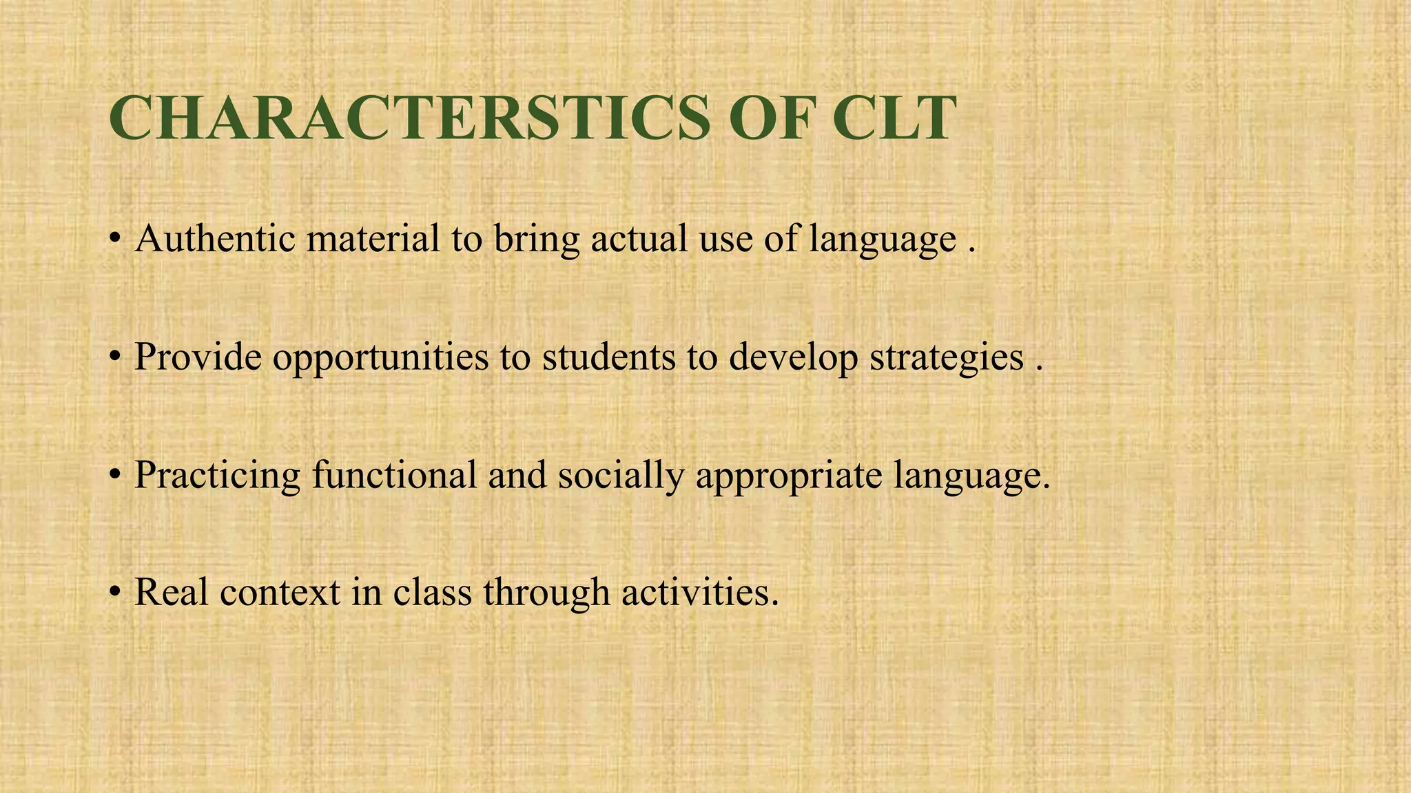 Clt Communicative Language Method Pptx
