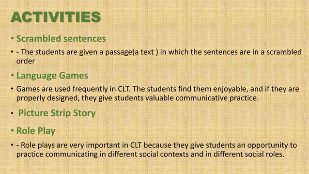 CLT "communicative language method" | PPTX
