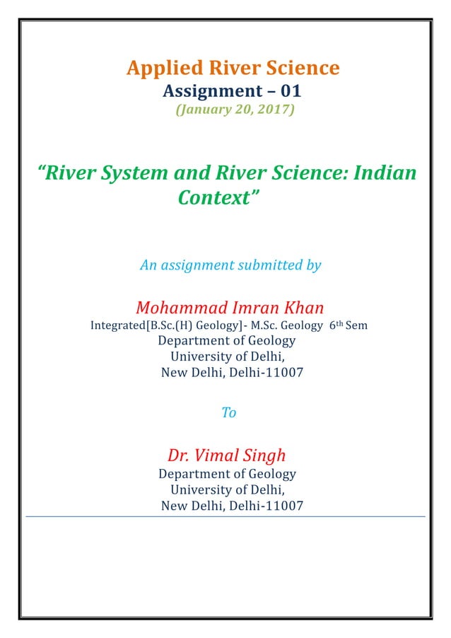 Introduction to River Science | PDF