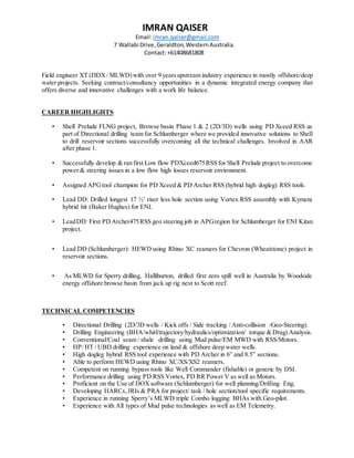 Imran qaiser cv | DOCX