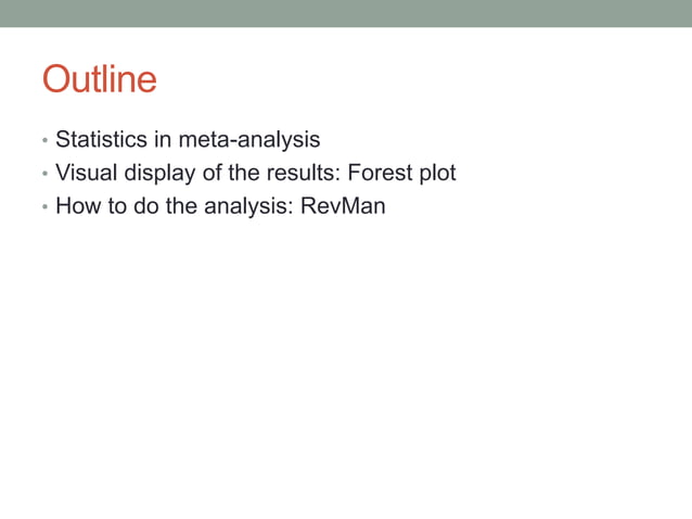Imran rizvi statistics in meta analysis | PPT
