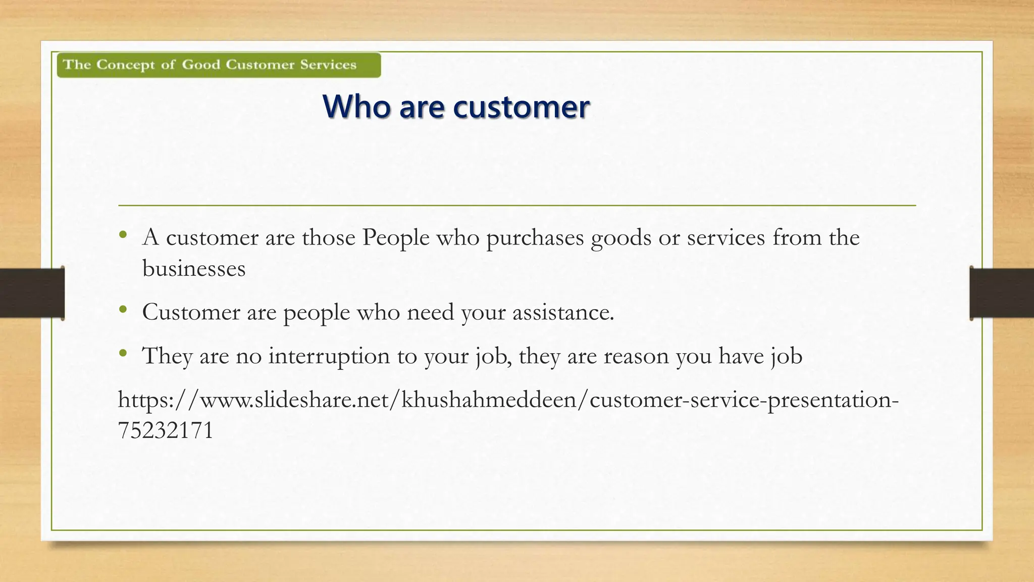 Concept of Good Customer Servicing and Types of Customer | PPT