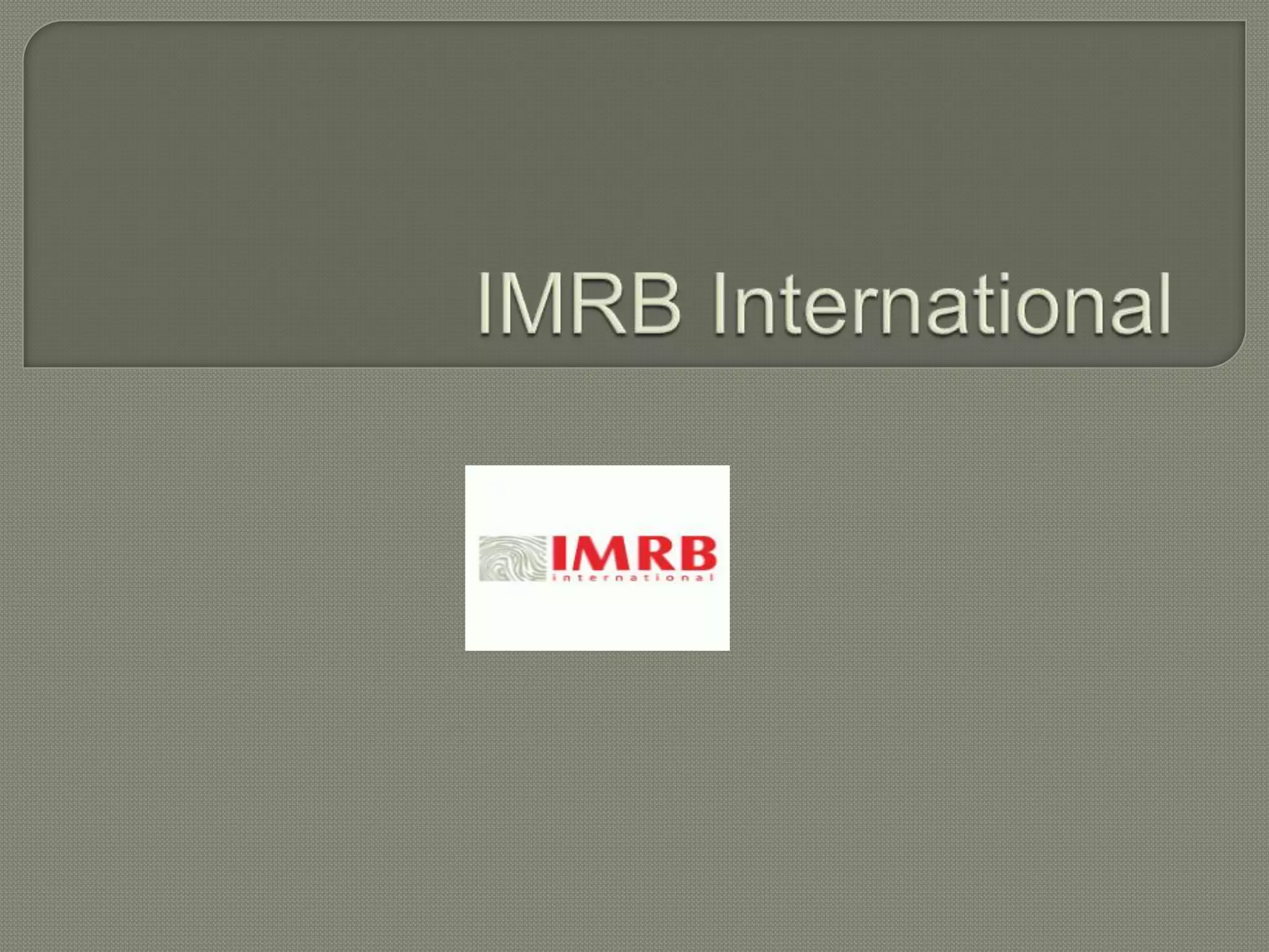 Imrb international. | PPTX Imrb international. | PPTX