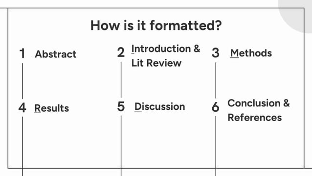 IMRD Slideshow- reading common scholarly source formats | PPT