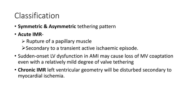 ishemic mitral regurgitation gopan Amrita hospital | PPTX | Heart and ...