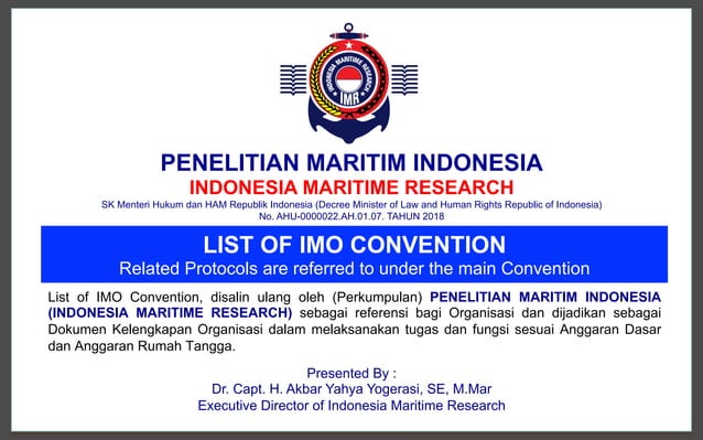 IMO LIST CONVENTION | PDF