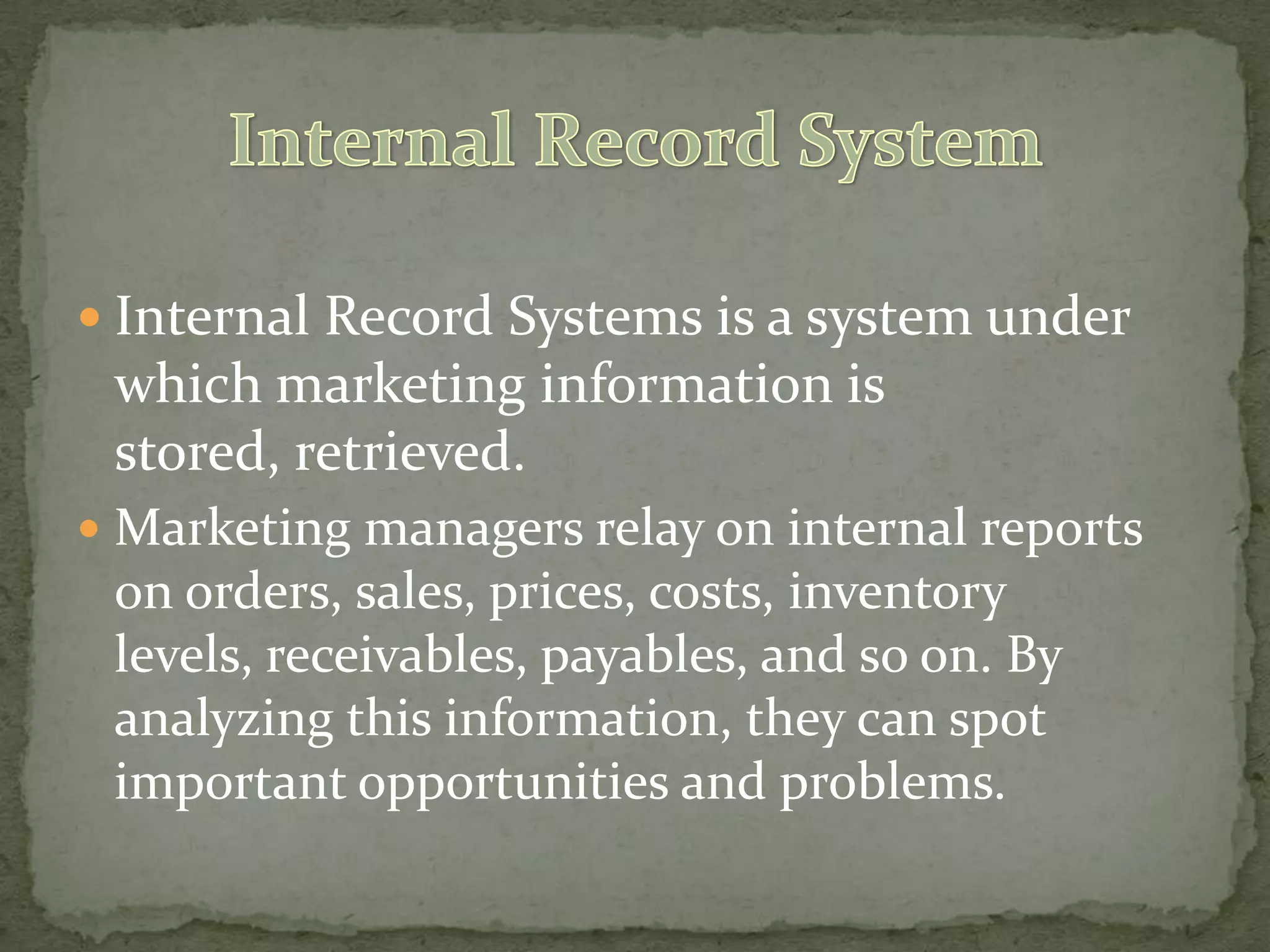 Internal Record System | PPTX