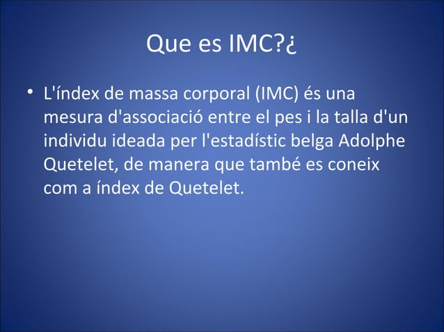 Imc | PPT