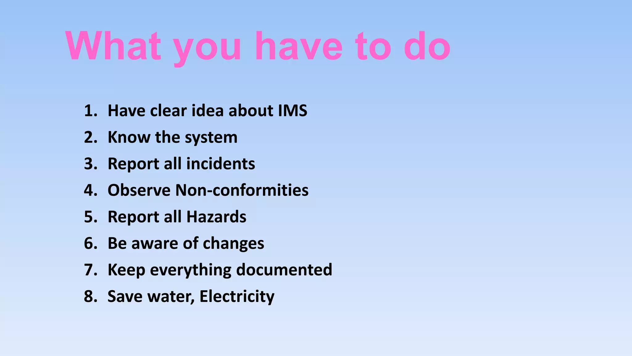 Integrated Management System, Training, IMS, Safety | PPTX