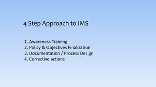 Integrated Management System, Training, IMS, Safety | PPTX