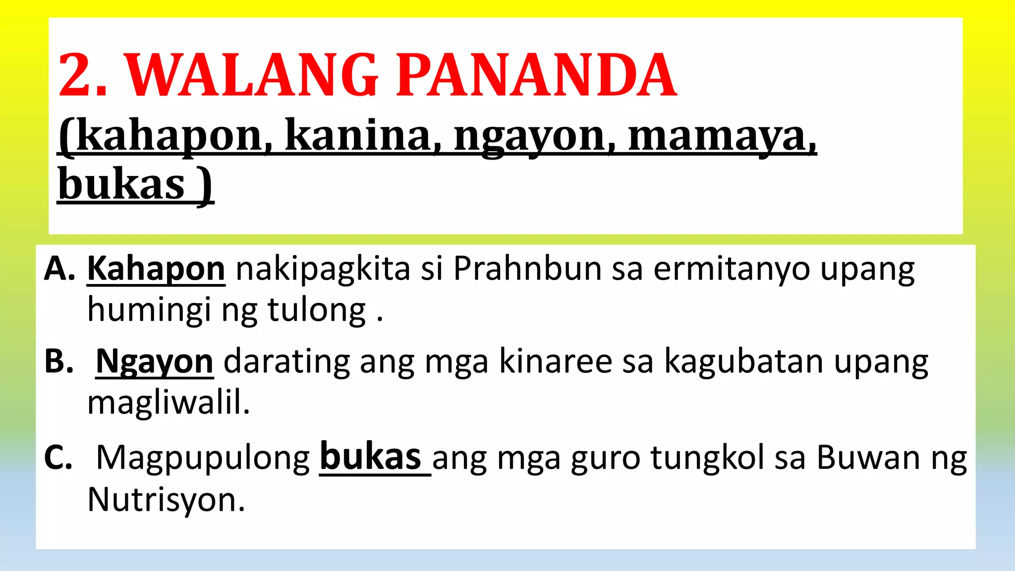 Pang-abay na Pamanahon | PPTX