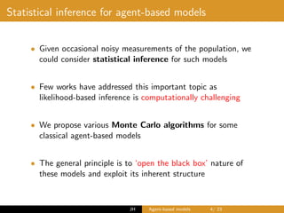 Sequential Monte Carlo Algorithms for Agent-based Models of Disease Transmission | PPT
