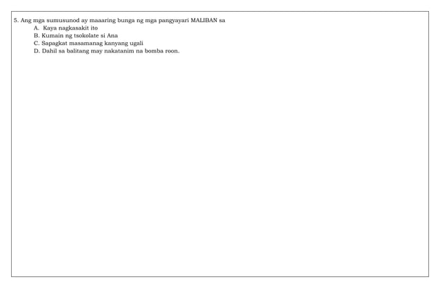 Lesson Plan sa Filipino BSED (Sanhi at Bunga) | DOCX