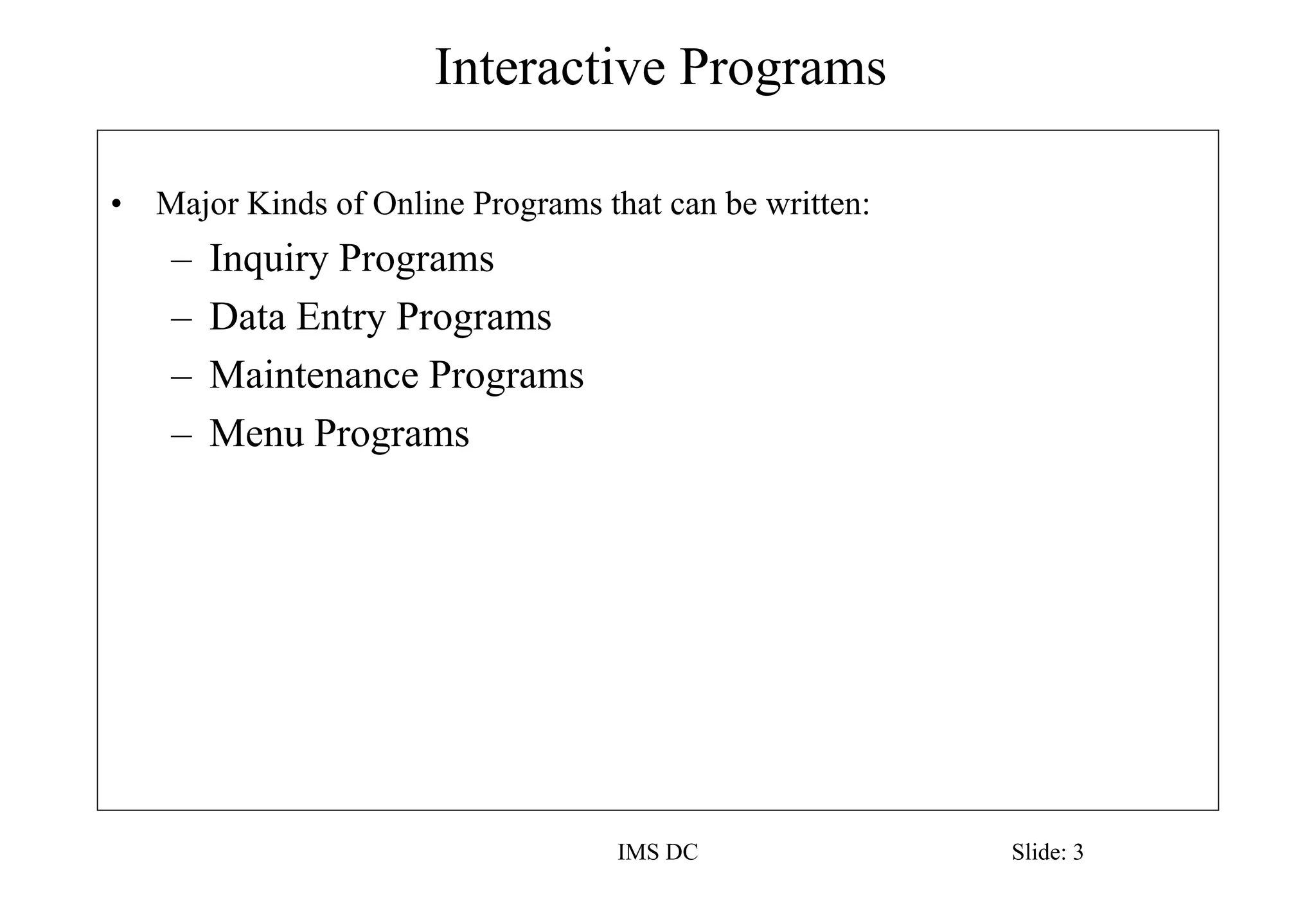 IMS DC Self Study Complete Tutorial | PDF
