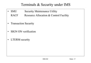 IMS DC Self Study Complete Tutorial | PDF