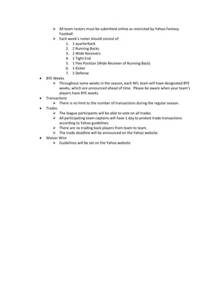 These are the Best Fantasy Football Rules | PDF | American Football ...