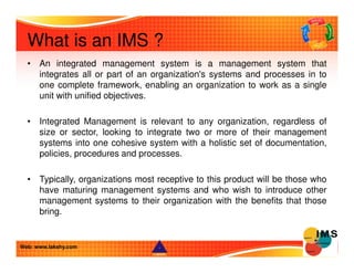 Ims integrated management system implementation steps-lakshy rev00 ...
