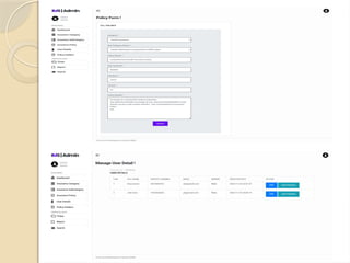 Insurance management system project PPT. | PPTX