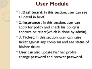 Insurance management system project PPT. | PPTX
