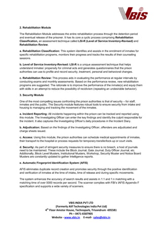 Inmate Management System (IMS) | PDF