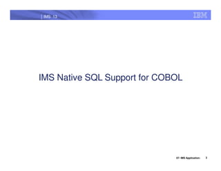Ims11 ims13 application programming enhancements - IMS UG May 2014 Sydney & Melbourne | PPT