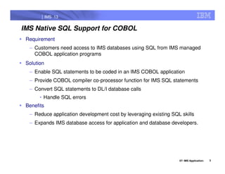 Ims11 ims13 application programming enhancements - IMS UG May 2014 Sydney & Melbourne | PPT