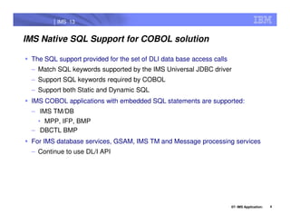 Ims11 ims13 application programming enhancements - IMS UG May 2014 Sydney & Melbourne | PPT