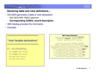 Ims11 ims13 application programming enhancements - IMS UG May 2014 ...
