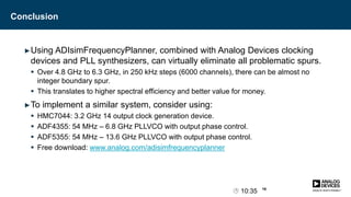 Ims2016 micro apps_robertbrennan_pll_frequencyplanning_v2 | PPTX