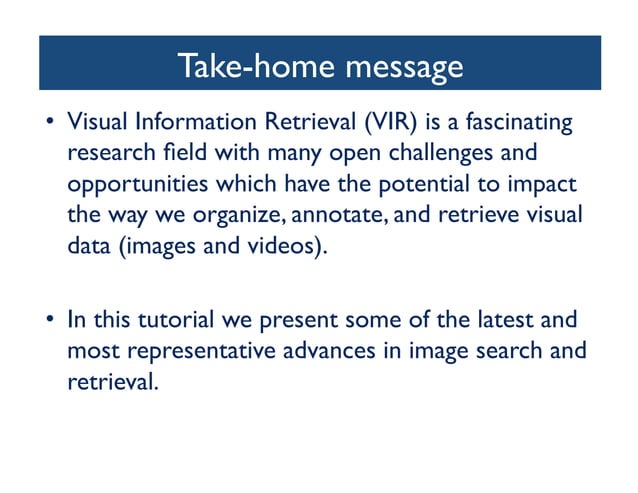 Advances in Image Search and Retrieval | PPT