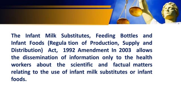 Infant Milk Substitute IMS Act.pptx | Parenting Babies and Toddlers ...
