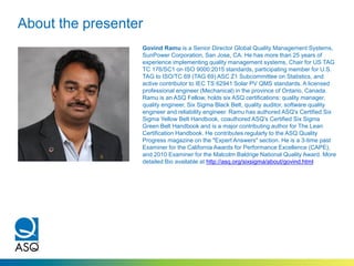 Integrated Management Systems ASQ Silicon Valley section 0613 april ...