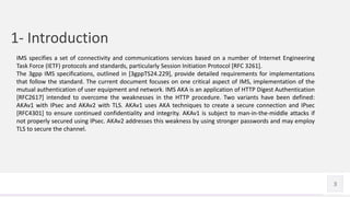 IMS Authentication with AKAv1 and AKAv2 | PPTX