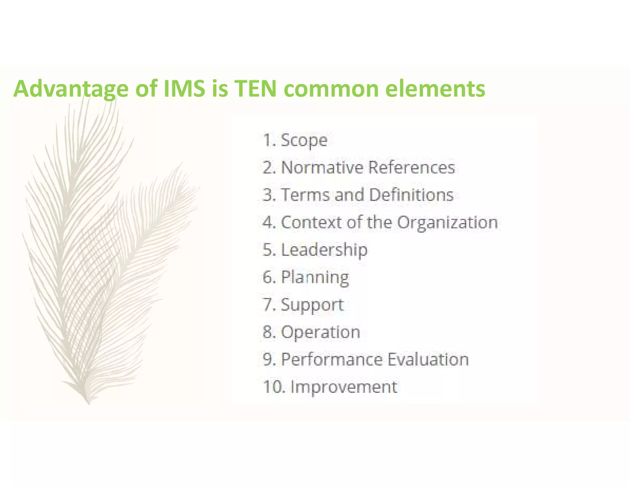 ISO 9001, 14001, 45001 (IMS) basics training material | PDF