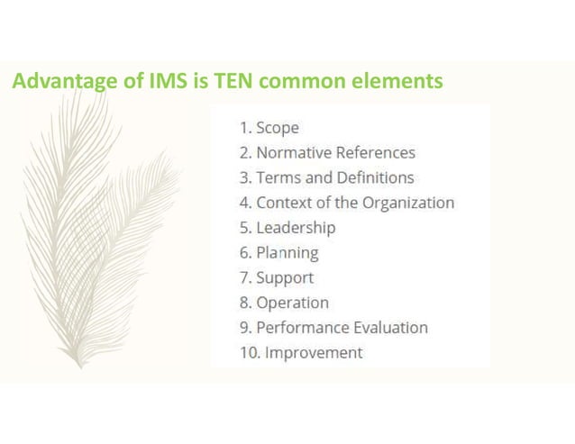 ISO 9001, 14001, 45001 (IMS) basics training material | PDF