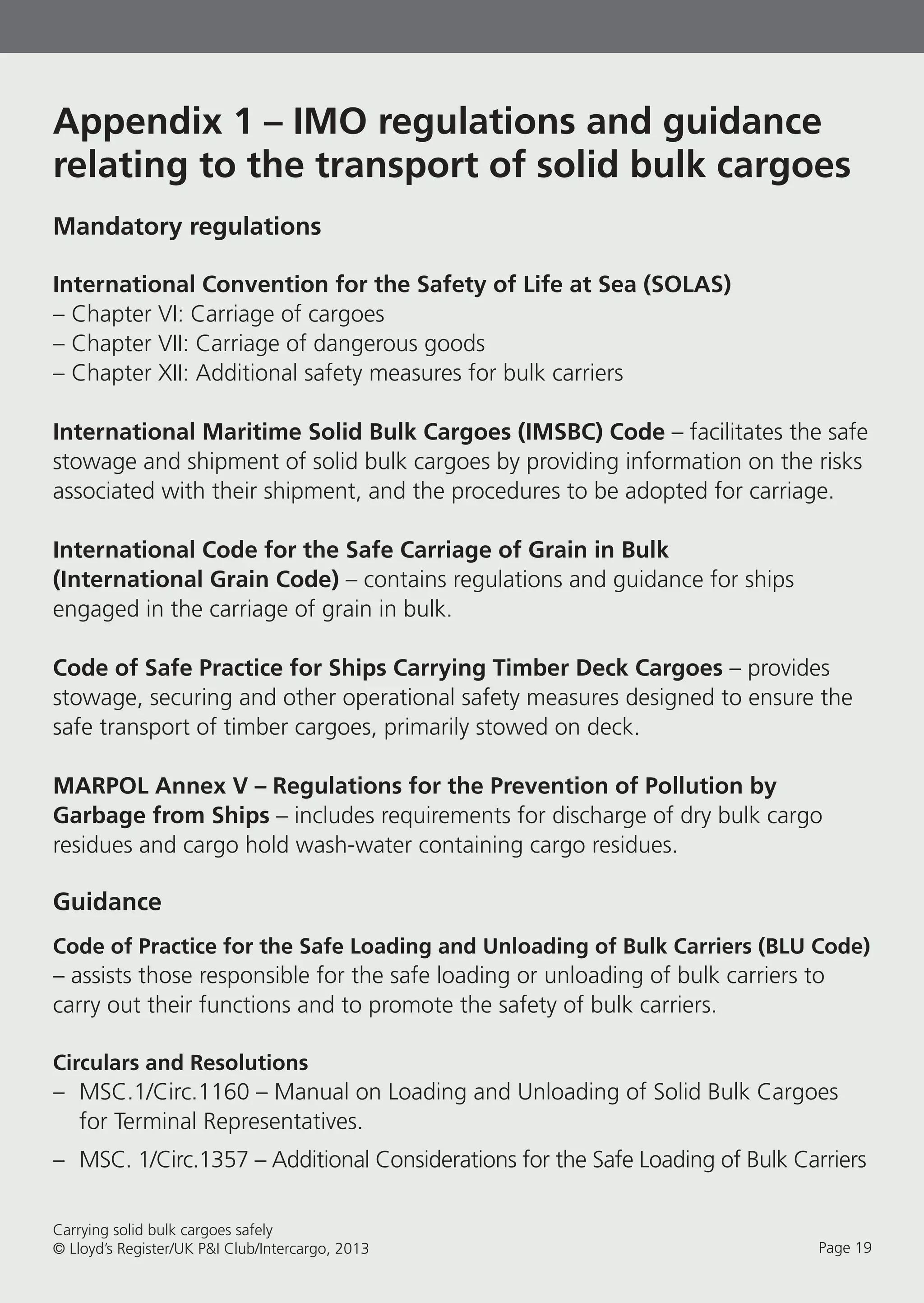 Imsbc code pocket guide | PDF