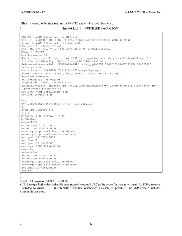 Ims call flow | DOC | Internet | Computing