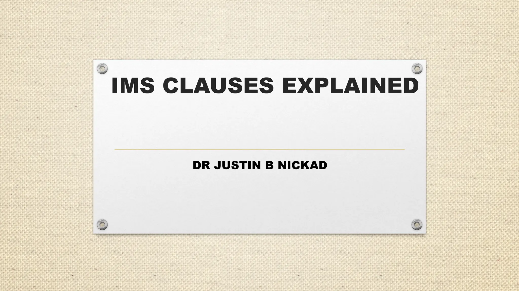 IMS CLAUSES EXPLAINED.pptxnyergrated management systems clauses | PPTX