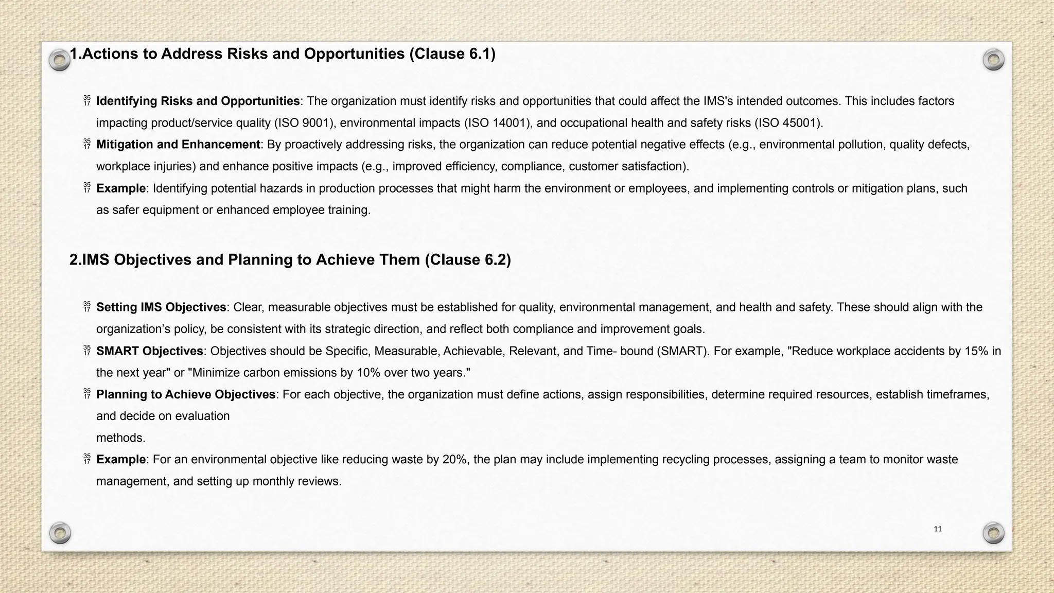 IMS CLAUSES EXPLAINED.pptxnyergrated management systems clauses | PPTX
