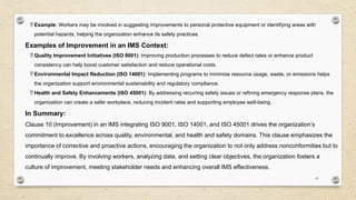 IMS CLAUSES EXPLAINED.pptxnyergrated management systems clauses | PPTX