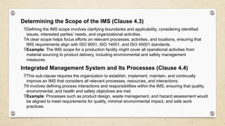 IMS CLAUSES EXPLAINED.pptxnyergrated management systems clauses | PPTX