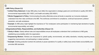 IMS CLAUSES EXPLAINED.pptxnyergrated management systems clauses | PPTX