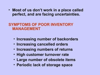 Tools and Techniques of Inventory Management and it's Importance | PPT