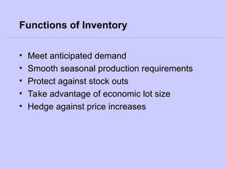 Tools and Techniques of Inventory Management and it's Importance | PPT