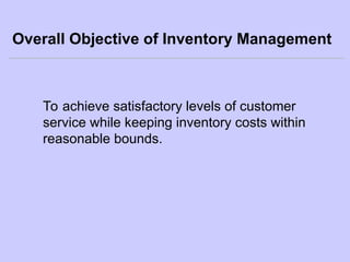 Tools and Techniques of Inventory Management and it's Importance | PPT