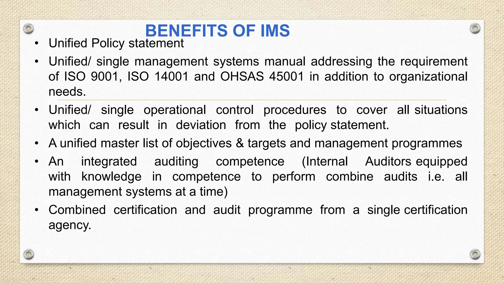 IClause by clause description of ISO 45001, ISO 14001and ISO 9001MS ...