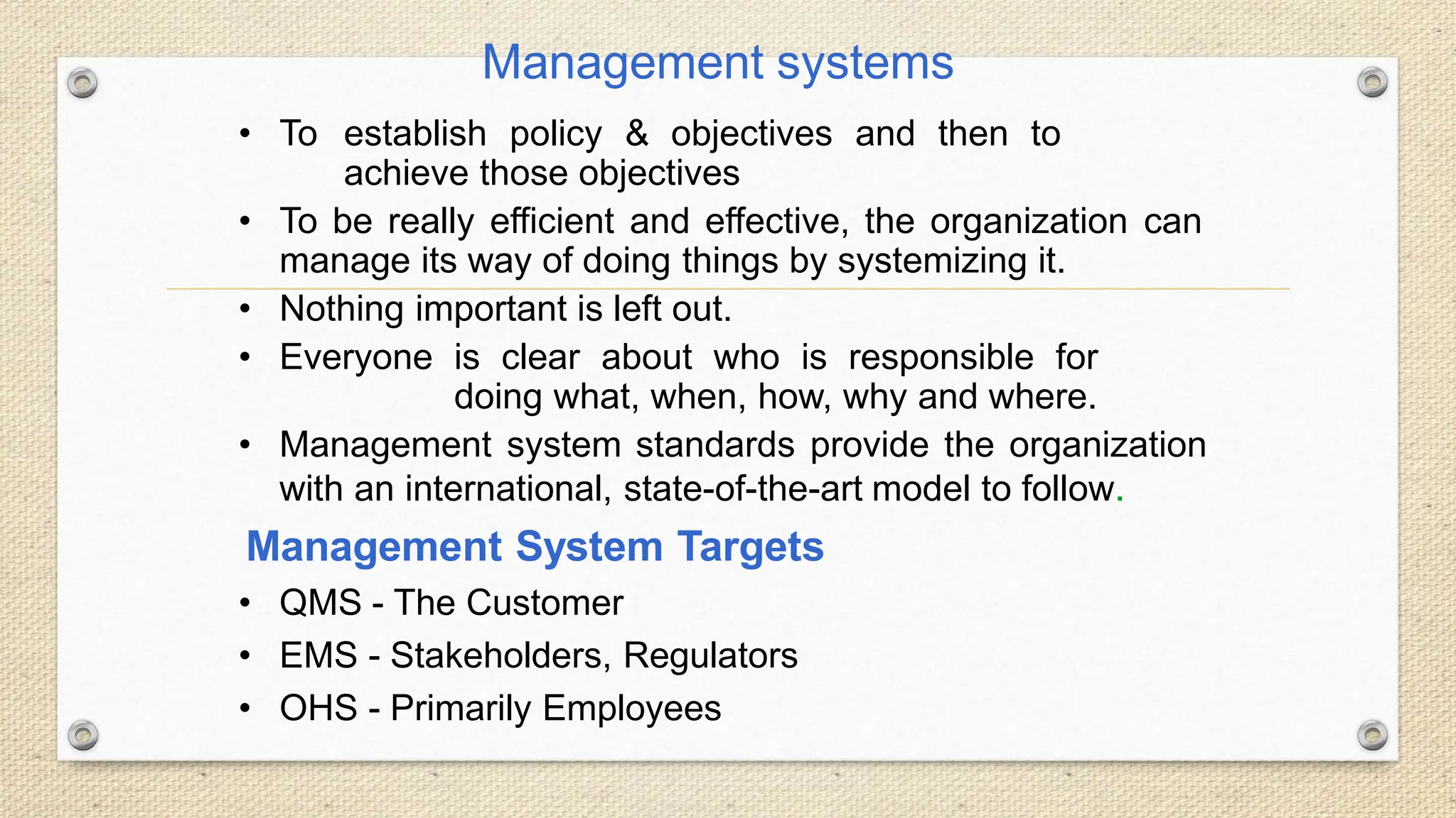 IClause by clause description of ISO 45001, ISO 14001and ISO 9001MS ...